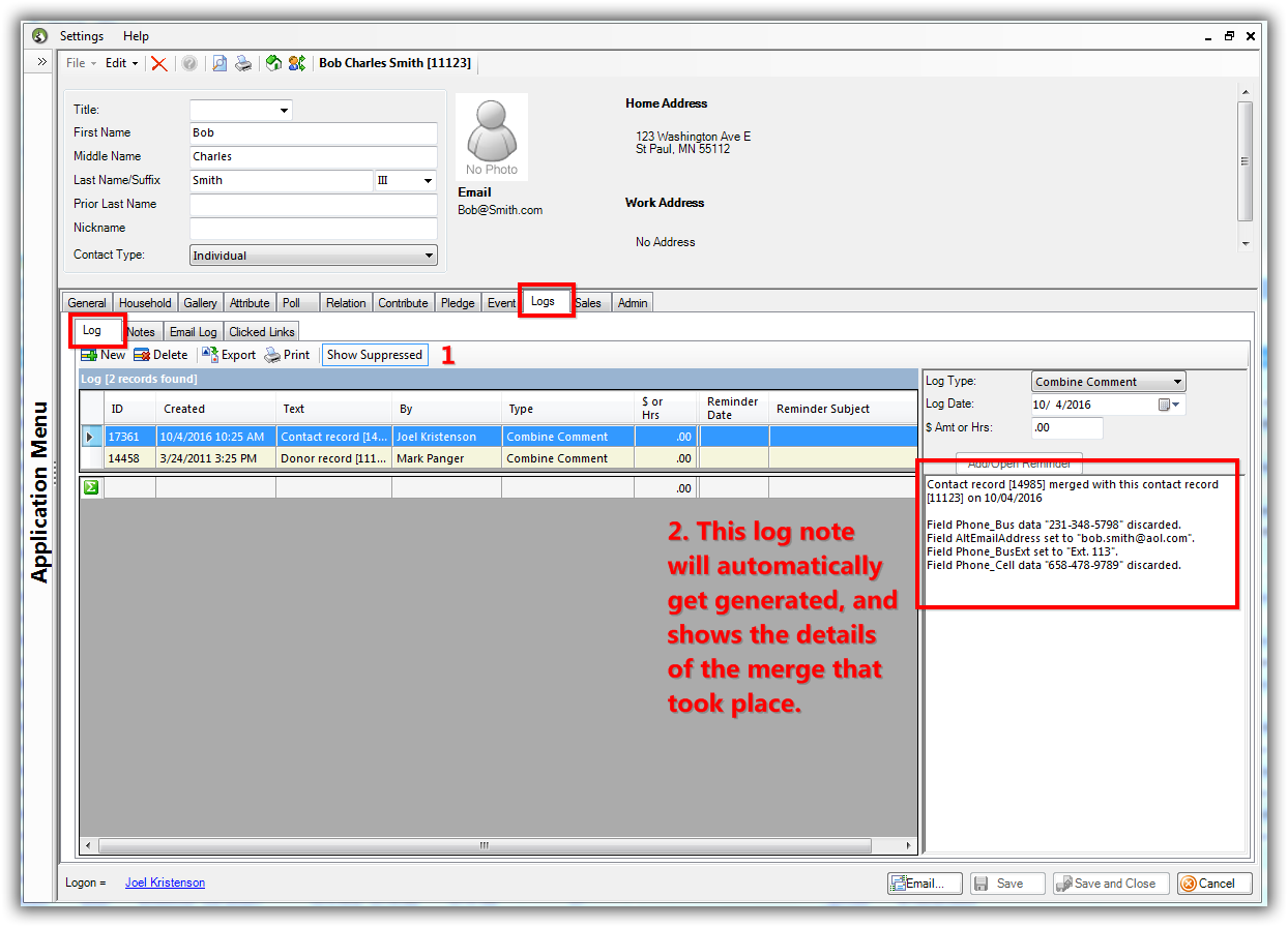 Trail Blazer How To Manually Merge Duplicate Contact Records With